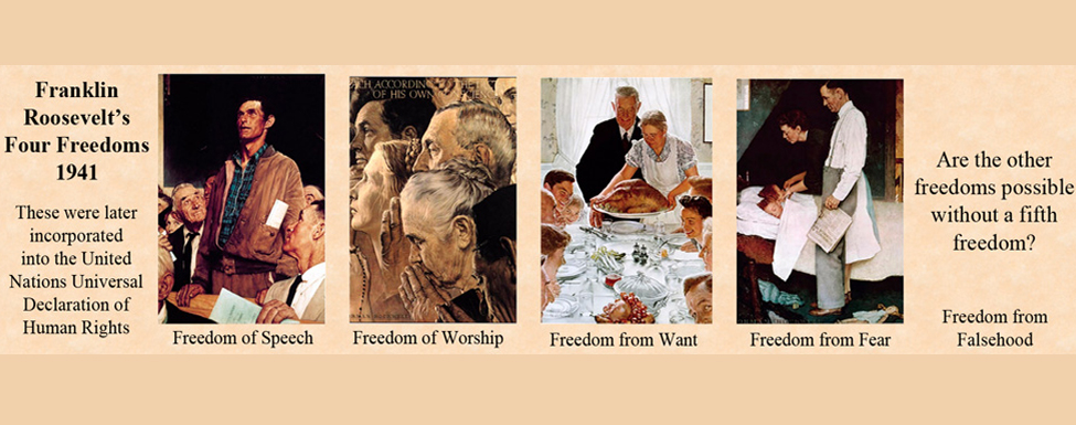 Four Freedoms, Norman Rockwell, Roosevelt's Vision, https://www.nrm.org ...